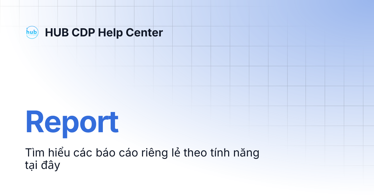 Report | HUB CDP Help Center